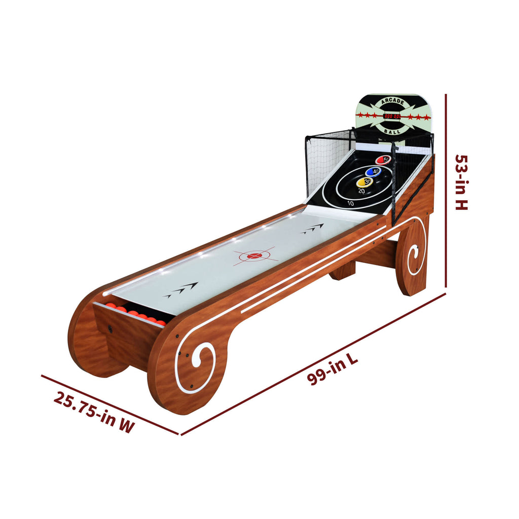 Boardwalk 8-ft Roll Hop and Score Arcade Game Table with LED Scoring ...